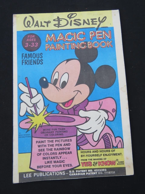 VINTAGE WALT DISNEY Mickey Mouse & Friends Magic Pen Painting Book $17. ...
