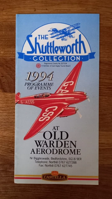 OLD WARDEN AERODROME (UK) Shuttleworth Collection 1994 events guide £0. ...
