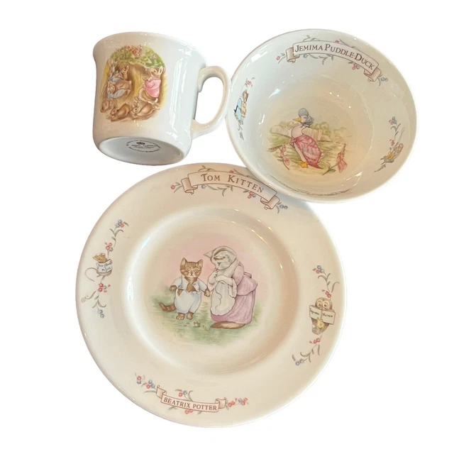 VINTAGE 1986 BEATRIX Potter Peter Rabbit Tom Kitten Jemima Puddle Duck ...