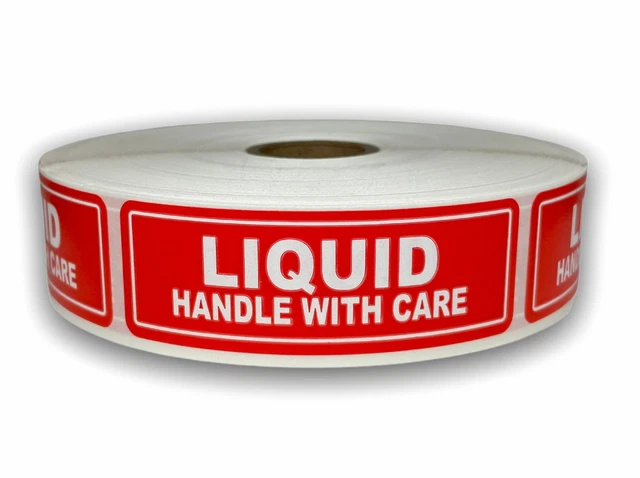 LIQUID HANDLE WITH Care Shipping Warning Caution Stickers | 1"X3 ...