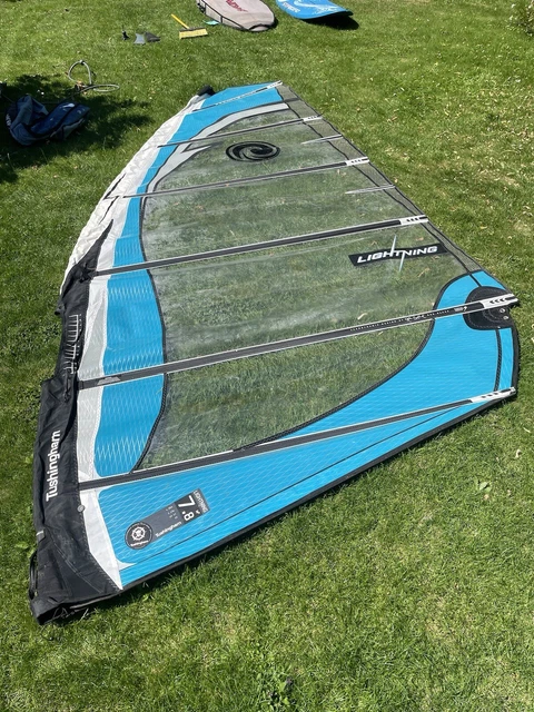 TUSHINGHAM LIGHTNING 7.8M2 Twin Cam Windsurfing Sail £50.00 - PicClick UK