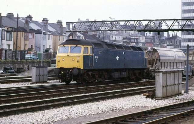 ORIGINAL COLOUR SLIDE, Class 47, 47247, BR blue livery, Plymouth, Jun ...