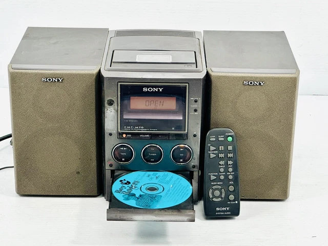 SONY CMT-M70 MICRO Hi-Fi Component Stereo System Speakers CD REMOTE ...