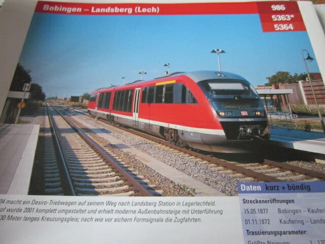BAHNSTRECKE N 986 5363 Bobingen Landsberg Lech 2S EUR 3,65 - PicClick DE