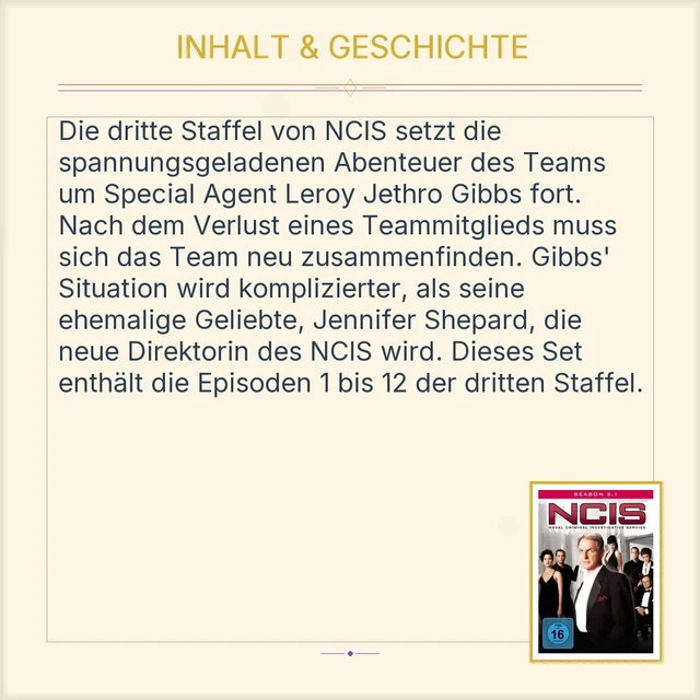 NCIS STAFFEL 3.1 DVD Krimi Serie Deutsch Englisch Italienisch Mark ...