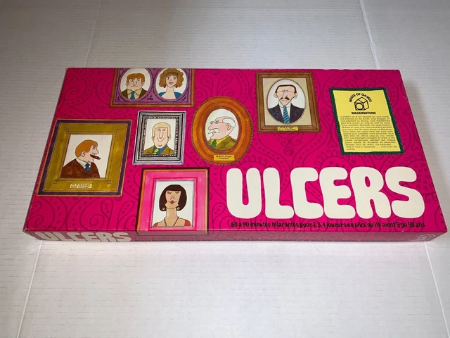 VINTAGE 1969 ULCERS Board Game Waddingtons 100% COMPLETE EXCELLENT ...