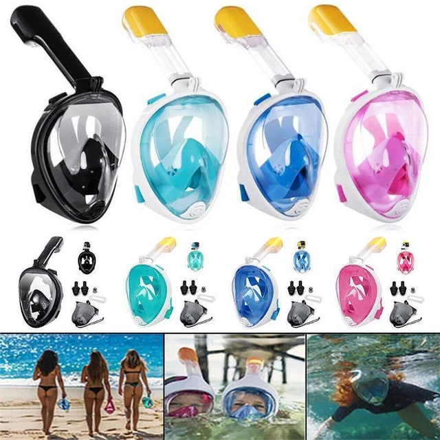 FULL FACE SNORKEL Mask Diving Scuba Goggles Swimming Kids Adults Anti ...