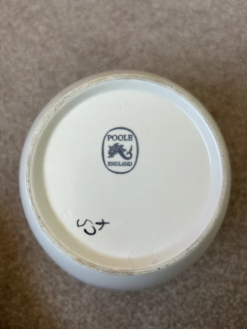 POOLE POTTERY HAND Painted Half Wave Freeform Vase 20cm Tall £10.00 ...