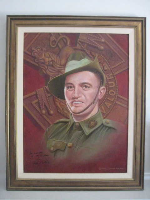 ORIGINAL TOM &DIVER& Derrick VC DCM 2/48th WW2 Signed by his Sister Oil ...