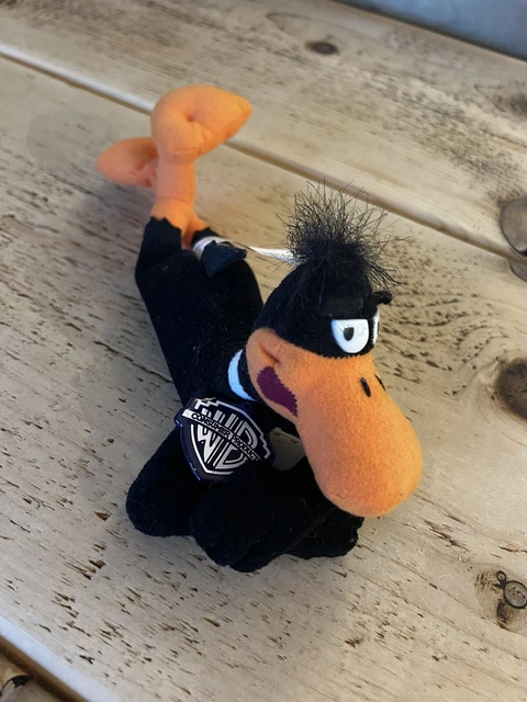 1998 Warner Bros Looney Tunes Laying Daffy Duck Soft Toy Bean Bag £10