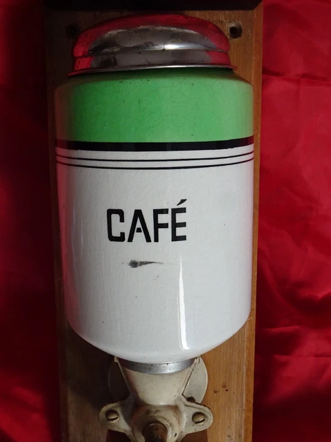 RARE GD TRÉMIE ronde moulin à café murale Wandkaffeemühle wall coffe ...