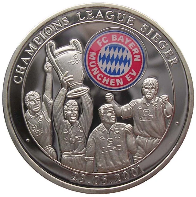 FC BAYERN MÜNCHEN - Münze-Medaille - Champions League-Sieger 2001 EUR 12,50 - PicClick DE