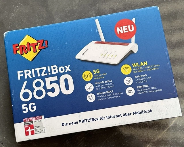 AVM FRITZ!BOX 6850 router wireless 5G con modem 5G integrato - bianco ...