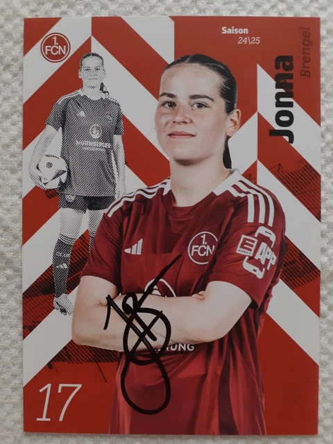 AUTOGRAMMKARTE JONNA BRENGEL 1. FC Nürnberg Saison 2024/2025 Fussball Damen... EUR 1,00 ...