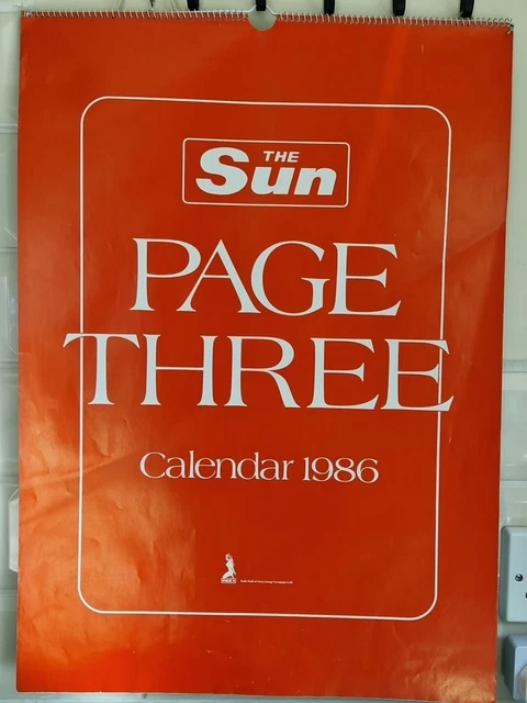 1986 THE SUN Page 3 Calendar Topless Beauties Linda Lusardi Samantha ...