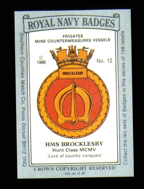 MATCHBOX LABEL ROYAL Navy Badges Frigate HMS Sirius MQ1353 £1.99 ...