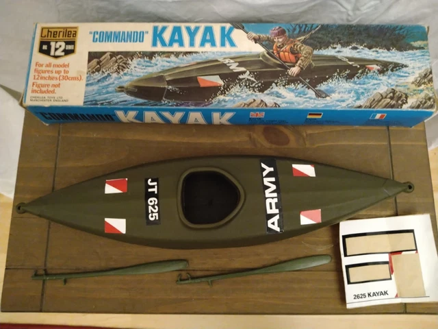 ACTION MAN ARMY Cherilea Toys Commando Kayak/Canoa 1970 originale JT625 ...