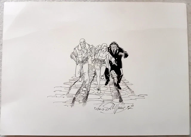 DISEGNO INEDITO ORIGINALE di MARTIN MYSTERE, DIANA e JAVA di LUCIO ...