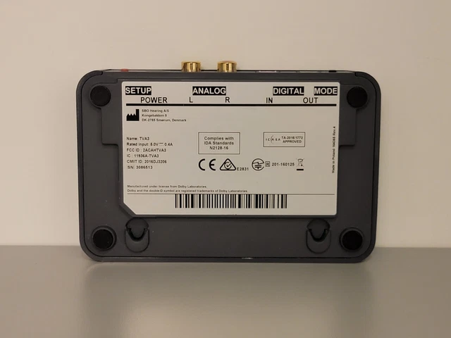 OTICON DOLBY DIGITAL TV Adapter 3.0/TVA3 for Oticon Opn/More Hearing ...