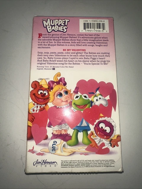 MUPPET BABIES: BE My Valentine VHS Tape 1994 Jim Henson Kermit Piggy ...