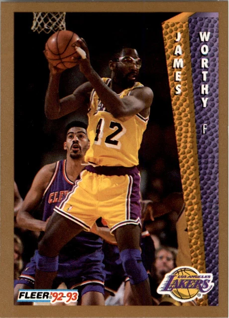 1992-93 FLEER LOS Angeles Lakers carte basketball #114 James Worthy EUR ...