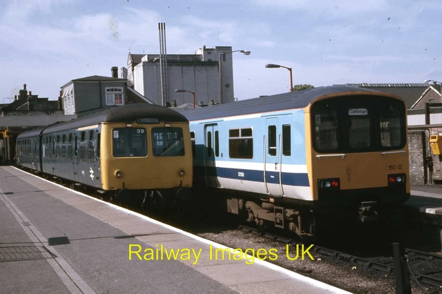 RAILWAY PHOTO 12X8 - Class DMU 120 and 150 at Cambridge Station c1986 £ ...