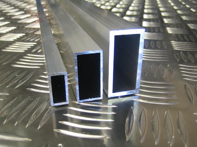 ALUMINIUM RECTANGULAR TUBE Box Section Multiple Sizes and Lengths ...