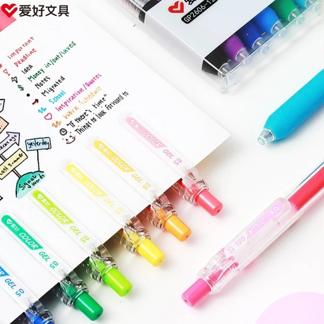 RETRACTABLE FINE POINT Gel Pens Ink Pens Rollerball Pens for Writing ...