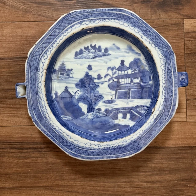 CHINESE BLUE AND White Plate Warmer - 18th Century £99.48 - PicClick UK
