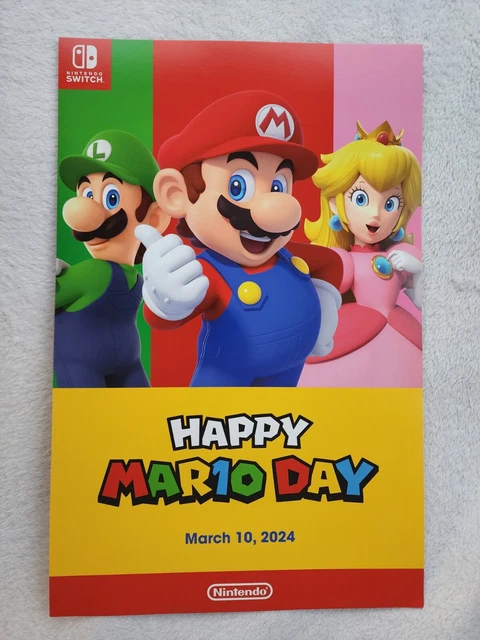 SUPER MARIO POSTER (Official Nintendo Mar10 day Mario Day Poster) 11" x ...