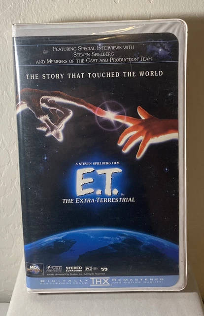 ET VHS THE Extra-Terrestrial 1996 Remastered Film E.T. Clamshell ...