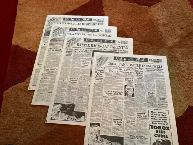 D-DAY DAILY MAIL June 1944 Reprintfrom 2004 newspaper Historic Tribute ...