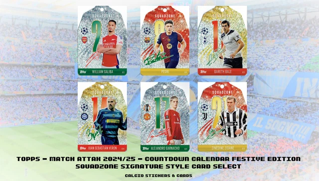 TOPPS MATCH ATTAX 2024/25 2025 Festive Christmas Squadzone Signature ...