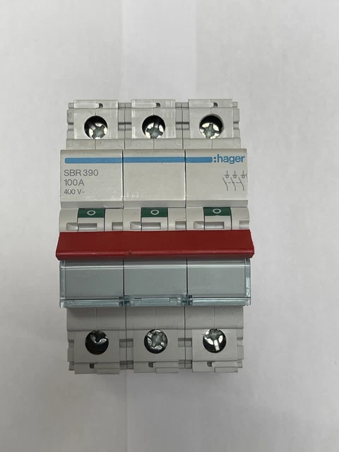BRAND NEW HAGER SBR390 100A 400V Triple Pole Main Switch EUR 28,58 ...
