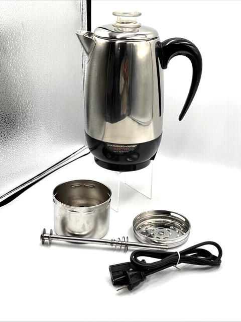 VINTAGE FARBERWARE SUPERFAST Coffee Percolator Automatic 8 Cup 138 USA ...