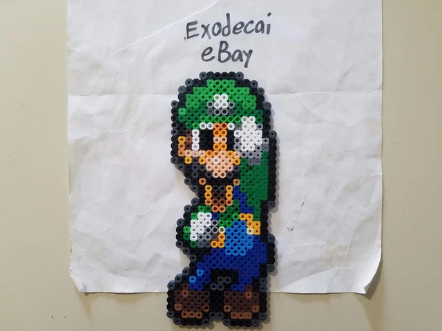 BABY LUIGI SUPER Mario Bros perle sprite art Nintendo Brothers Weegee ...