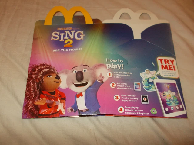 UK MCDONALDS HAPPY meal empty box Sing 2 (2022) used £3.00 - PicClick UK