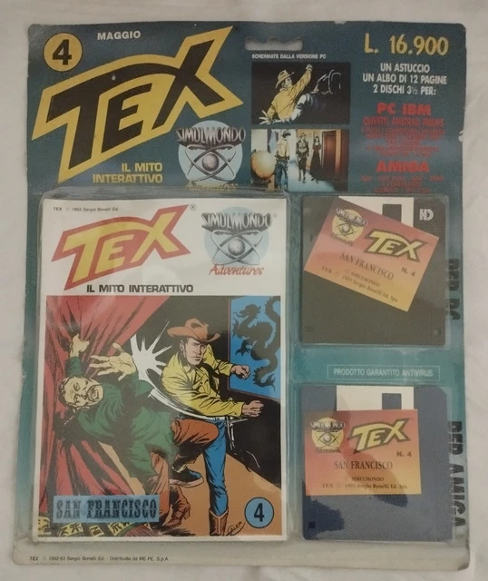 SIMULMONDO ADVENTURES GIOCO Pc-Ibm-Amiga Tex N° 4 1993 Blisterato ...