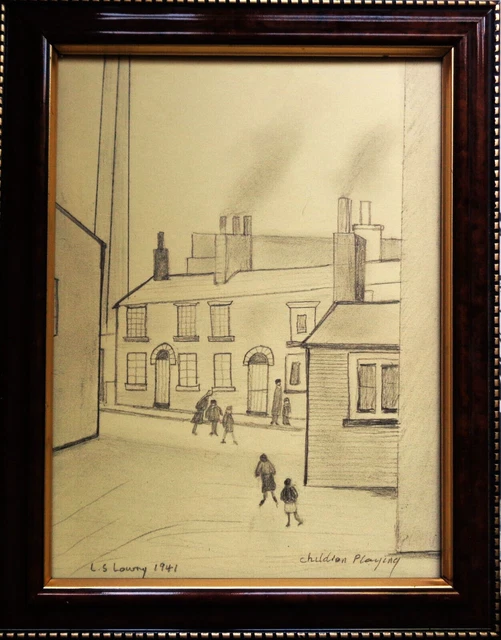 ORIGINAL PENCIL DRAWING After L.s. Lowry "Children Playing" £12.00 ...