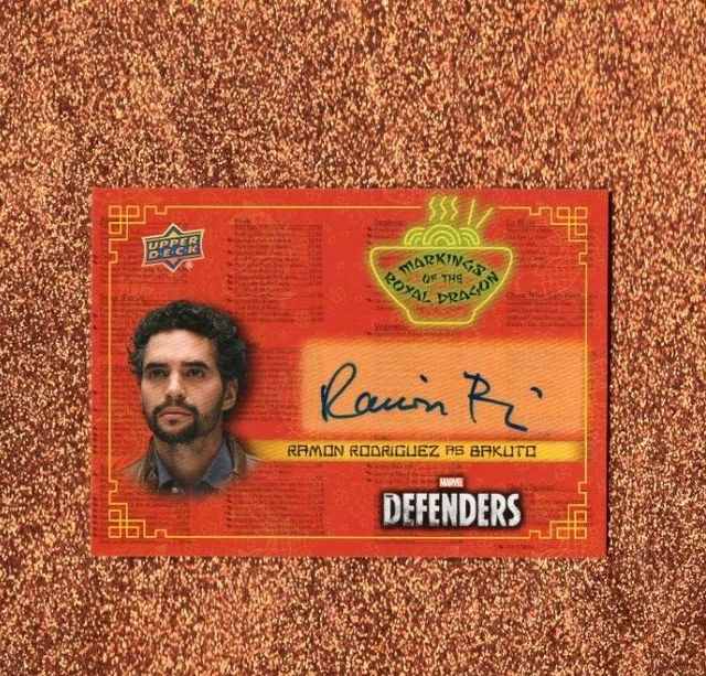 CARTE AUTOGRAPHE MARVEL Defenders Ramon Rodriguez Bakuto EUR 5,45 ...