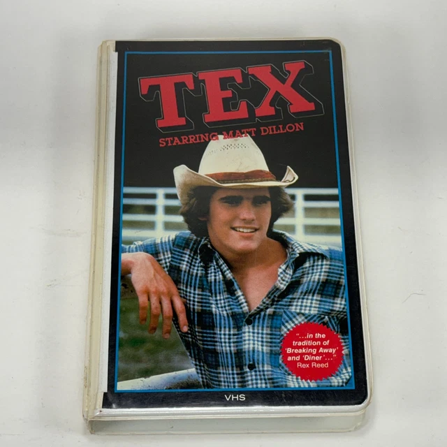TEX VHS MATT Dillon Walt Disney Home Video Tape 1982 Clamshell OOP Rare ...
