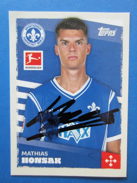 TOPPS MATHIAS HONSAK SV Darmstadt 98 2023/24 INPERSON signiert Sticker ...