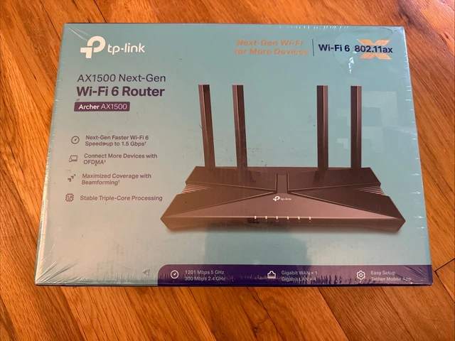 TP-LINK ARCHER AX1500 1.5 Gbps Wi-Fi 6 Dual-Band Wireless Router ...