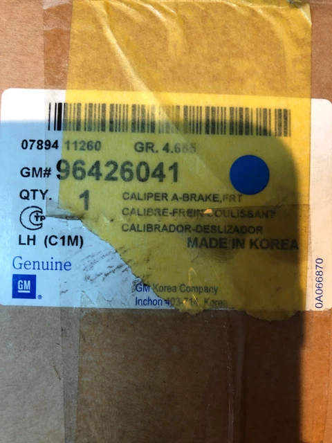 ORIGINAL GM OPEL Astra J Zafira C caliper left new £30.57 - PicClick UK