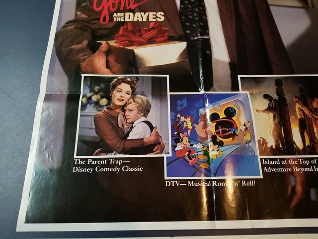 DISNEY CHANNEL MAGAZINE 1984 Vintage Poster 27x41 Gone Are The Dayes £ ...