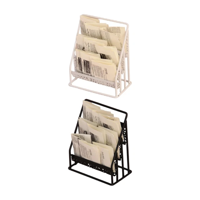 1 :12 SCALE Dollhouse Magazine Display Stand Mini Brochure Display ...
