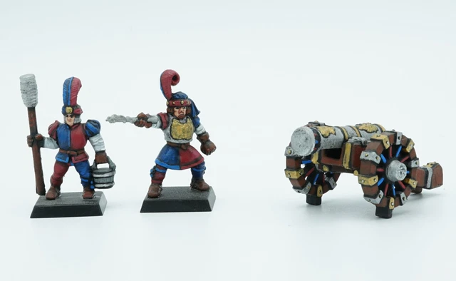 WARHAMMER BATTLE MASTERS Empire Cannon vintage plastic miniature with ...