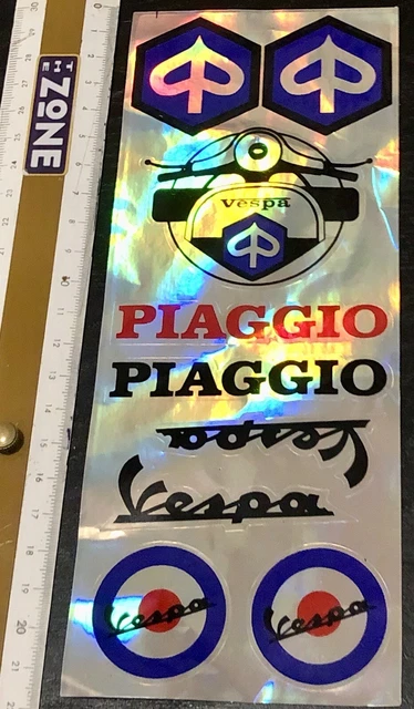 PIAGGIO VESPA ADESIVI Stickers reflective moto auto casco vinyl decal ...
