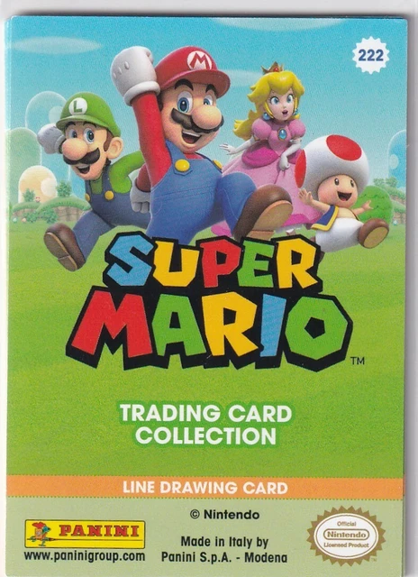 PANINI SUPER MARIO Trading Cards Card #222 Line Drawing Card Daisy £0. ...