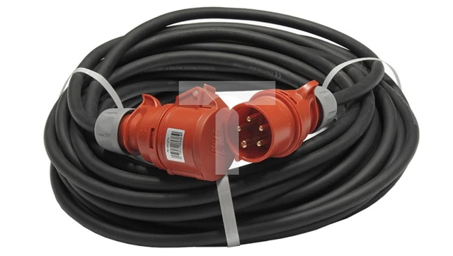 THREE-PHASE CONSTRUCTION EXTENSION cord elCORD CEE 16A 400V IP44 25m ...